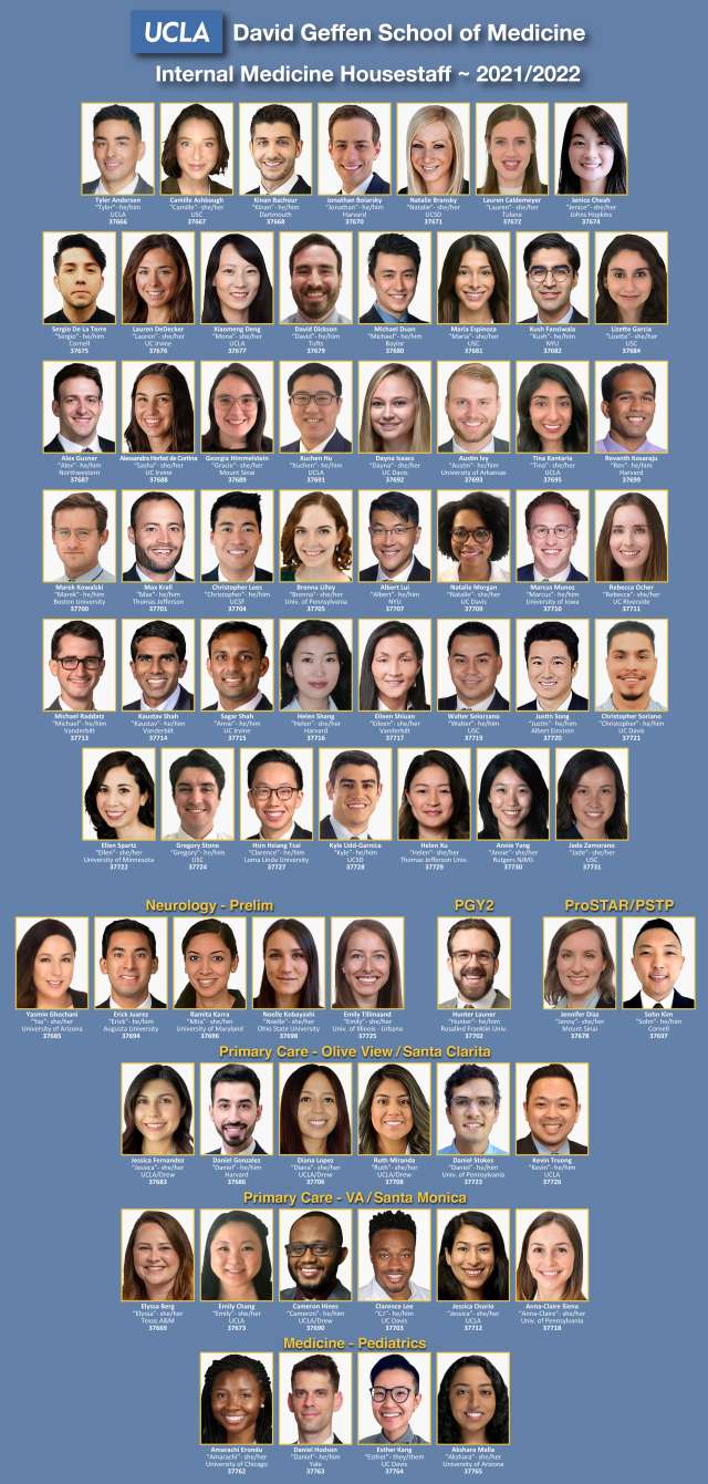 Current Residents - Internal Medicine Residency Program | UCLA Health